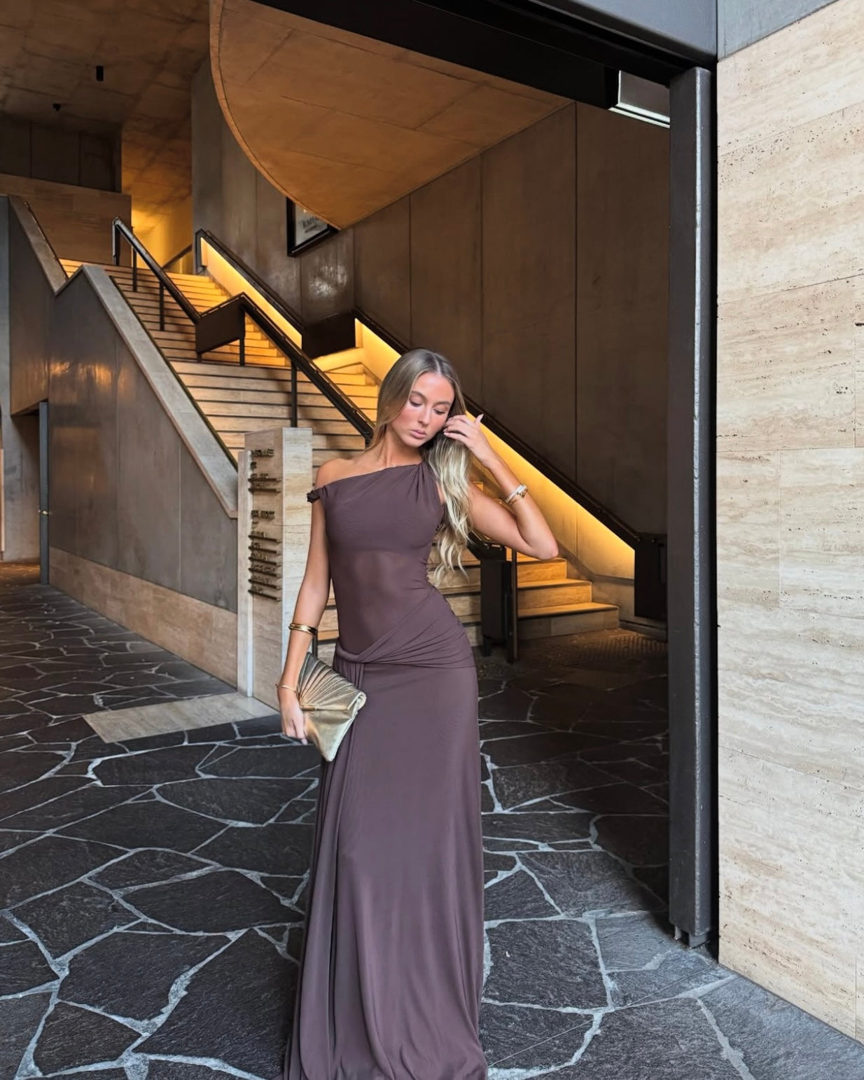 Sisal Mesh Dress - Espresso – Book My Look Brisbane